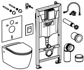 GROHE 103847SH00 - Sada 5 v 1 SOLIDO 1,13 m durobílá
