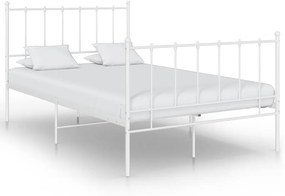 Rám postele bílý kov 120 x 200 cm - Default Title