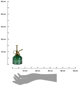 Skleněný rozprašovač Zika, 7,3x17,5 cm, zelená/zlatá