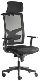 Kancelářská židle ALBA GAME ŠÉF VIP s pevným podhlavníkem - černá