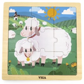Viga Dřevěné puzzle Ovce