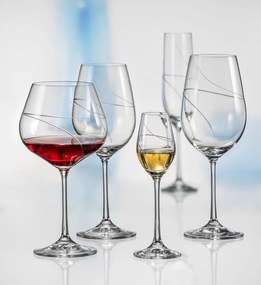 Crystalex - Bohemia Crystal Sklenice na bílé i červené víno Viola Up matný 350 ml, 6 ks