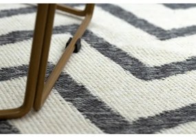 koberec TWIN 23002 ZigZag, bavlna, oboustranný, Ekologické třásně a velikost 80x300 cm | krásné koberce cz