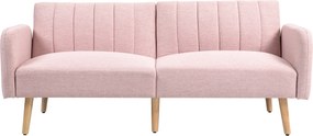 HOMCOM Moderní Rozkládací Dvousedací Pohovka 173x75x73 cm - Čalouněná v Syntetické Lněné Tkanině s Nastavitelným 3Úrovňovým Opěradlem a Odnímatelnými…
