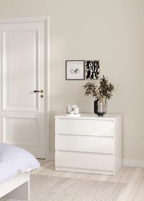 FALCO Komoda Simplicity 235 bílý lesk