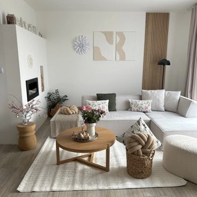 Dywany Łuszczów, Kusový koberec Mode 8589 geometric cream, 80x150, bílá, kancelář