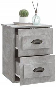 Nástěnný noční stolek betonově šedý 41,5 x 36 x 53 cm - Default Title