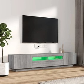 2dílný set TV skříněk s LED světly šedý sonoma kompozitní dřevo 3120171