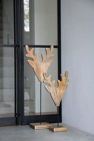 Dekorace hlava jelena z mangového dřeva na podstavci Deer - 40*20*90cm