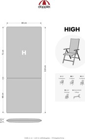 Doppler LIFE 5355 vysoký - set 4 ks - polstry na křesla a židle