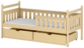 Dětská postel 90 cm Emelda (s roštem a úl. prostorem) (borovice). 1012936