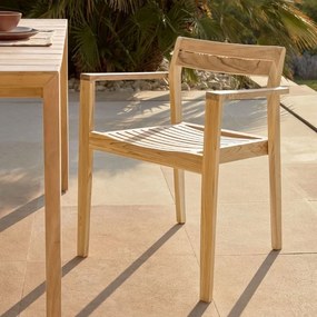 OnaDnes -20% Teaková zahradní židle Kave Home Victoire