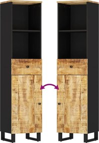 vidaXL 3dílná koupelnová sestava masivní mangovníkové dřevo [3200637]