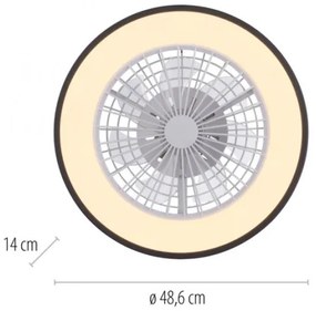 JUST LIGHT. 14447-18 - LED RGBW Stm stropní ventilátor LENO LED/44W/230V + DO