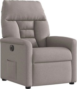 Elektrické polohovací křeslo taupe textil 3303019