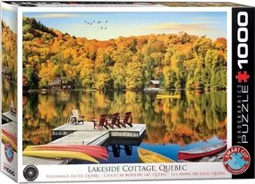 EUROGRAPHICS Puzzle Chata u jezera, Quebec / 1000 dílků / 68 x 48 cm