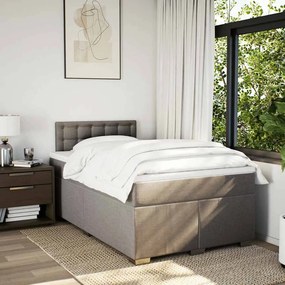 Box spring postel s matrací taupe 120x190 cm textil 3285845