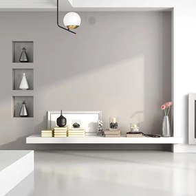 Stropní svítidlo Carina, 1x bílé skleněné stínítko, b/g