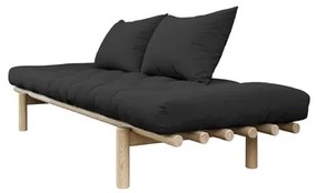 sofa PACE by Karup - 75*200 cm natural (přírodní) + futon dark grey 734