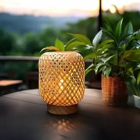 Solight WO3107 ratanová LED lucerna s LED žárovkou / teplá bílá / 3x A