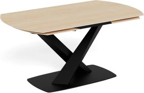 Rozkládací jídelní stůl Morella 160/240 cm béžový/černý