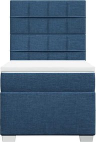 Box spring postel s matrací modrá 90x200 cm textil 3290377