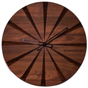 Kamohome Dřevěné nástěnné hodiny ANDROMEDA Průměr hodin: 40 cm, Materiál: Ořech americký
