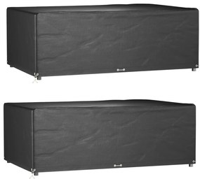 Plachty na zahradní nábytek 2 ks 12 oček 213x132x75 cm obdélník 3155351