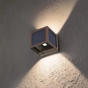 LED Solární nástěnné svít. se sen LED/9W/3,7V 3000/4000/6000K IP65 2600mAh hnědá