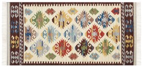 Vlněný kelimový koberec 80 x 150 cm vícebarevný AKNALICH Beliani