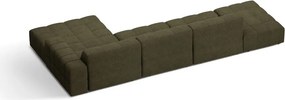 Khaki žinylková rohová pohovka (pravý roh/s lenoškou) Chicago – Cosmopolitan Design