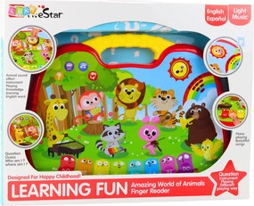 LEAN Toys Interaktivní vzdělávací tabule Svět zvířat nástroje piano