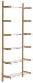 Skleněný modulární policový systém v přírodní barvě 90x202x30,5 cm Sitra – Kave Home