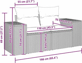 Sada zahradních pohovek 8 ks Béžová polyratan 3362001