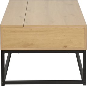 Konferenční stolek, dub/černá, LIVINA