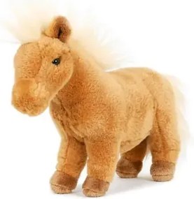 TEDDIES Plyšový poník hnědý 23 cm / Plněný kuličkami / od 0 měsíců