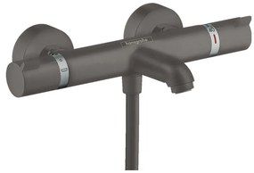 Hansgrohe Ecostat Comfort, termostatická vanová baterie, černá-chromová kartáčovaná, 13114340