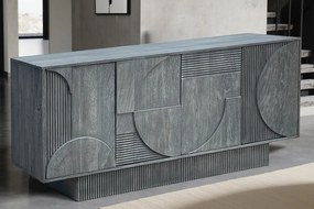 Invicta Mangová komoda ART DECO šedá 170 cm 46801