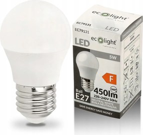 LED žárovka E27 5W 450lm G45 neutrální bílá 4000K