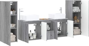 Sada koupelnového nábytku 5 ks Šedý Sonoma 33 x 34,5 x 100 cm 3405999
