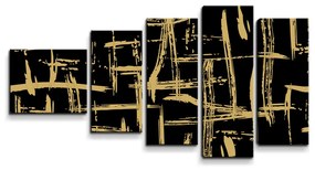 Sablio Obraz - 5-dílný Zlaté malování - 100x60 cm