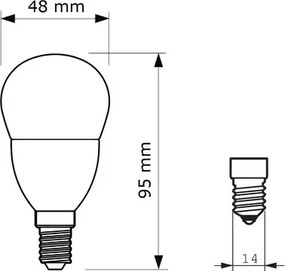 Philips CorePro E14 / LED žárovka / 7W / 806 lm / 2700 K / F