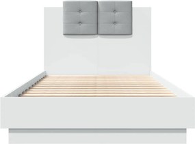 Rám postele s čelem a LED osvětlením bílý 90 x 190 cm 3210059