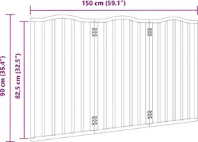 vidaXL Zábrana pro psy skládací 3 panely 150 cm topolové dřevo [352230] Barva: hnědý dub