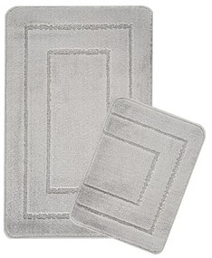 Světle šedé koupelnové předložky v sadě 2 ks 50x80 cm Cerceve – Foutastic