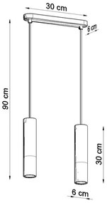 Sollux SL.0633 - Lustr na lanku PABLO 2xGU10/40W/230V černá