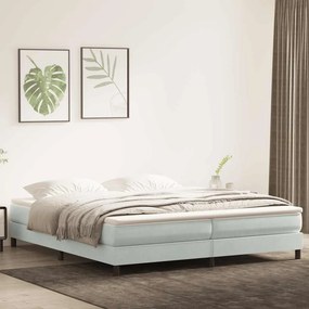 Postel Box Spring bez matrace světle šedá 200x210 cm Velvet 3315843
