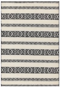 Tribeca Design Kusový koberec Mola Black/Cream Stripe Rozměry: 200x290 cm