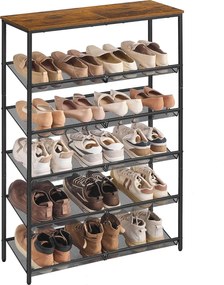 Botník Vasagle Melas 114 cm černý/hnědý