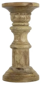 Dřevěný svícen Wood z mangového dřeva - Ø 10*20cm